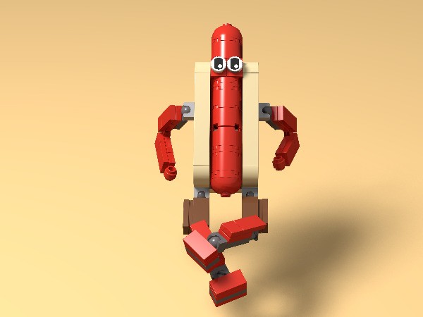 LEGO MOC Hot Dog Guy by Camobricktape | Rebrickable - Build with LEGO