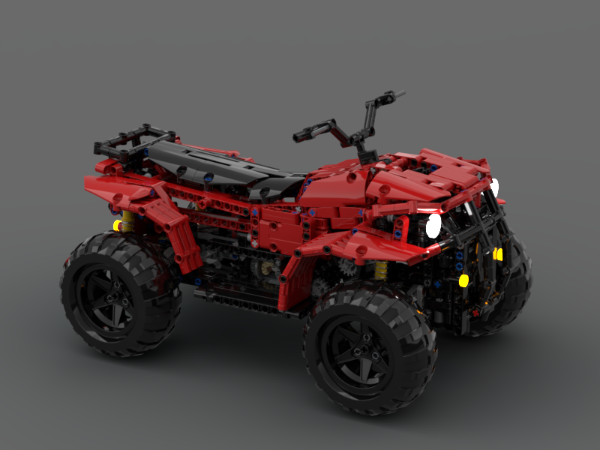 LEGO MOC Lego Technic ATV Red by Sanulanr | Rebrickable - Build with LEGO