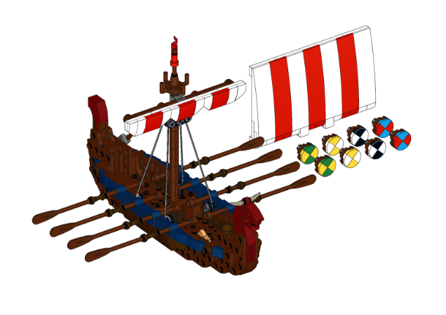 LEGO MOC-178722 viking ship (áttæringr) by Troubabrix | Rebrickable ...
