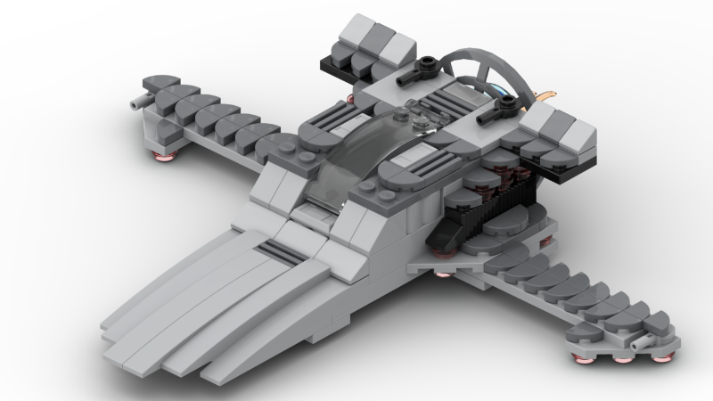LEGO MOC Light Bluish Gray Spaceship by BrickCastleFan | Rebrickable ...