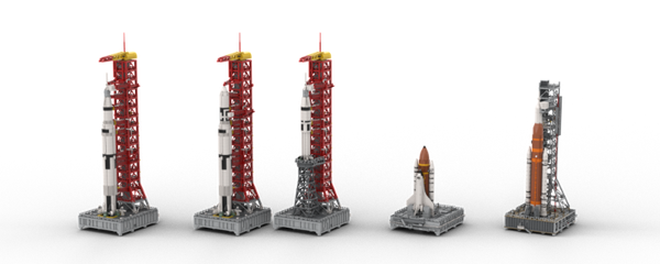 LEGO MOC Space Shuttle & Mobile Launch Platform (MLP) - in 1:160 scale ...