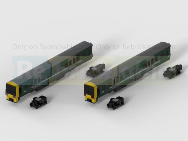 LEGO MOC 4-Wide Class 165 Networker Turbo 2-Carriage DMU Train In GWR ...