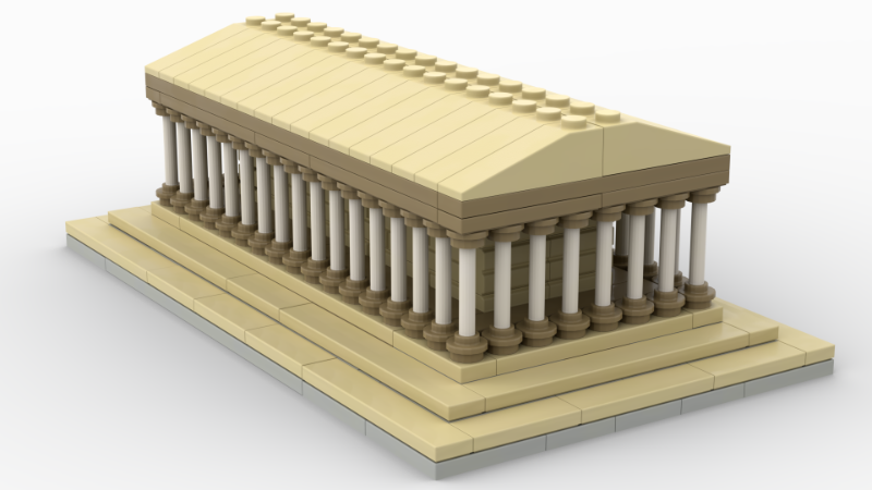 LEGO MOC Micro-Scale Parthenon by MocsByMattW | Rebrickable - Build ...