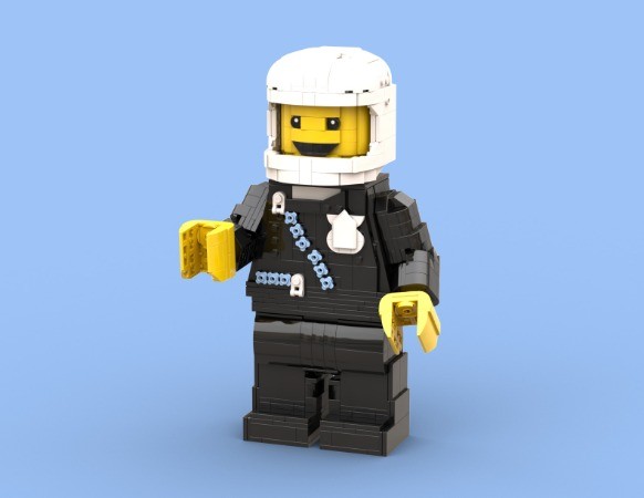 LEGO MOC Torso Policeman with Zipper 6:1 by SylvainLS | Rebrickable ...