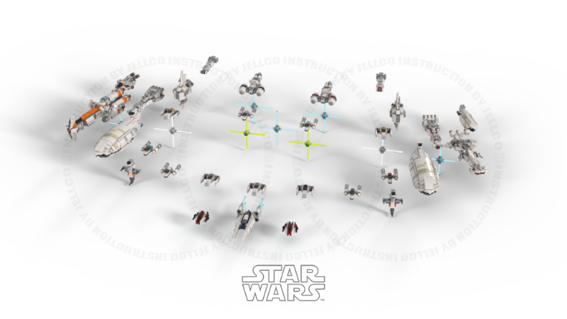 LEGO MOC Micro GR-75 medium transport for Rebel Alliance Fleet Complete ...