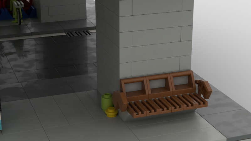 LEGO MOC Post-apocalyptic apocalypse - Broken Bridge scene (for display ...