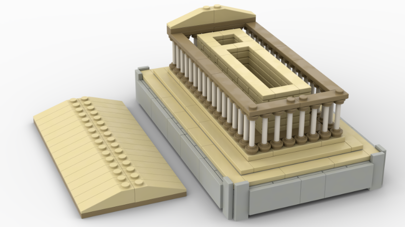 LEGO MOC Micro-Scale Parthenon by MocsByMattW | Rebrickable - Build ...