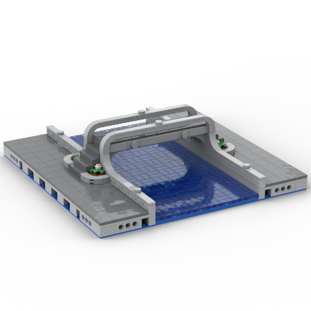 LEGO MOC MILS Canal (32x32) with pedestrian bridge by Hannas.Beverly ...