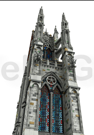 LEGO MOC Modular Cathedral by -Felix- | Rebrickable - Build with LEGO