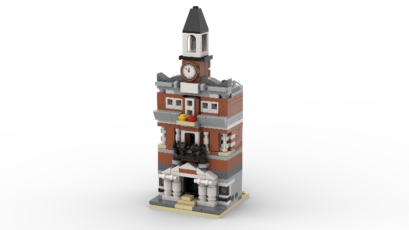 LEGO MOC-159347 Town Hall Mini Modular by par016 | Rebrickable - Build ...