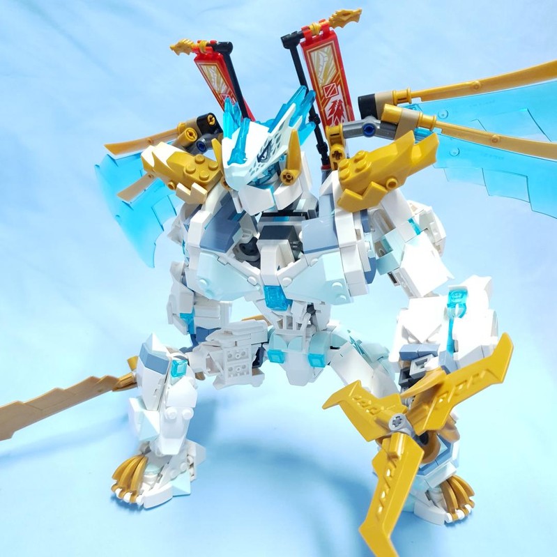 MOC Review: MOC-135314 - Ice Dragon Warrior | Rebrickable - Build with LEGO