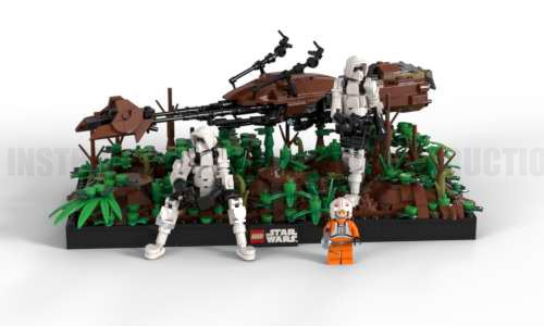 LEGO MOC Episode VI Diorama : Imperial 74-Z speeder bike & Scout ...