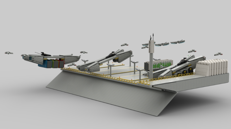 LEGO MOC Futuristic Military Port by Futurism_Lego | Rebrickable ...