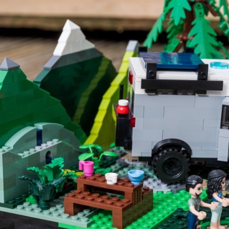 LEGO MOC Camping in the Pacific Northwest (in a 2006 V10 Ford E350 4x4 ...