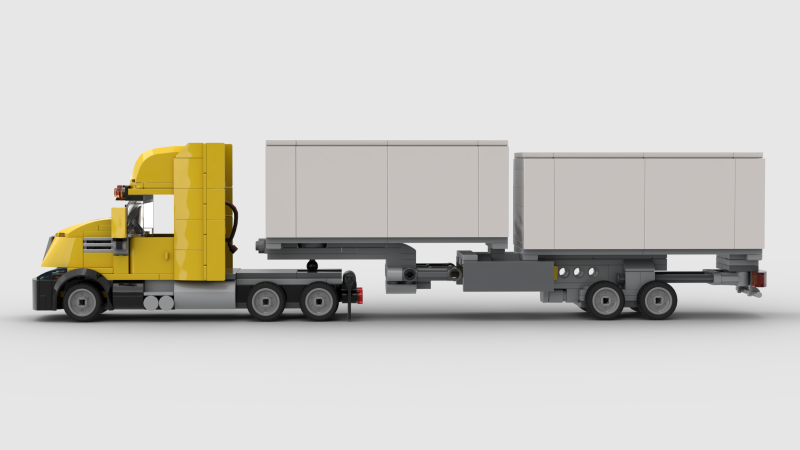 LEGO MOC Extendable container trailer by phigeon | Rebrickable - Build ...