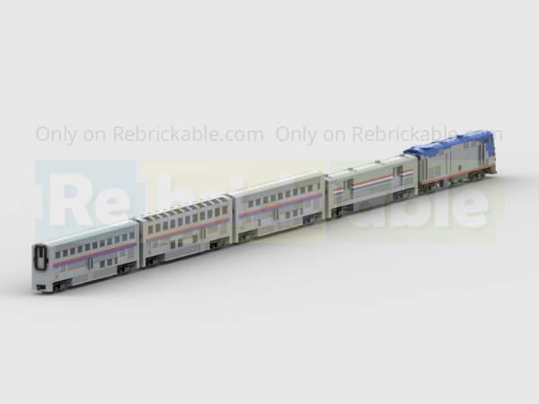 LEGO MOC Amtrak Southwest Chief Train Pack - 4 Studs Wide by Andy Ps ...