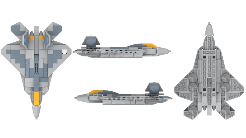 LEGO MOC Lockheed F-22A Raptor -=Mobius=- [Modification] by Haruna ...