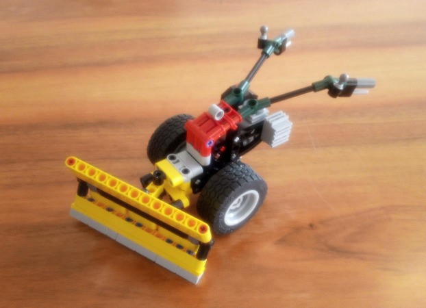 LEGO MOC Small single-axle walk-behind tractor with cutter bar, band ...