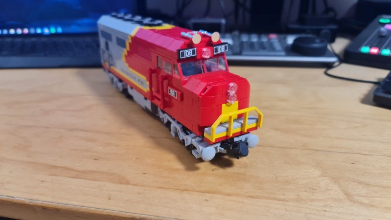LEGO MOC Santa Fe EMD FP45 by BricksWorks | Rebrickable - Build with LEGO