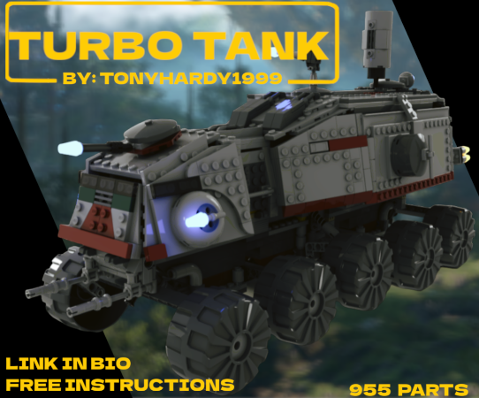 LEGO MOC-187620 FREE TURBO TANK REDESIGN (2005) 7261 by TonyHardy1999 ...