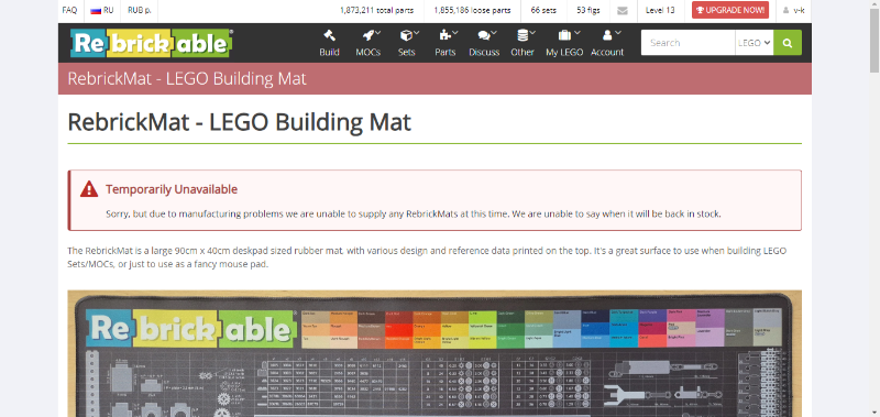 RebrickMat - Building/Design Mat | Rebrickable - Build with LEGO