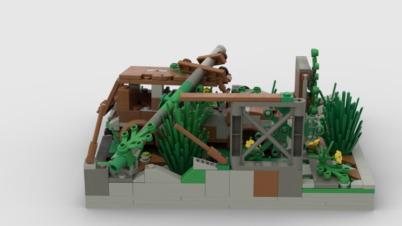 LEGO MOC Post-apocalyptic post-apocalyptic parking lot scene (display ...