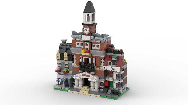 LEGO MOC Town Hall Mini Modular by par016 | Rebrickable - Build with LEGO
