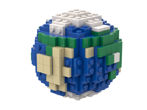 LEGO MOC Earth Sphere by AntOrman | Rebrickable - Build with LEGO