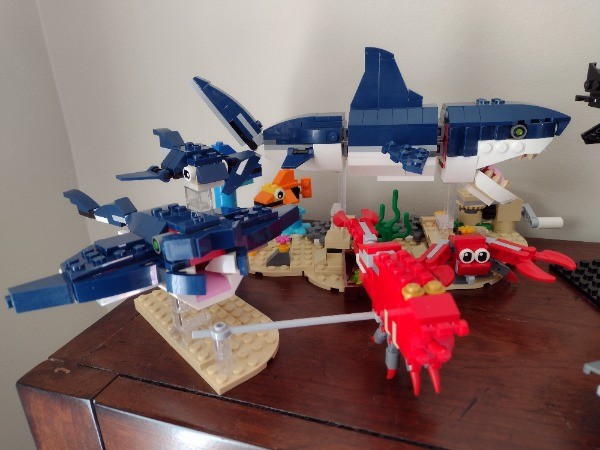 LEGO MOC Mantaray and shrimp (31088) by kopaka | Rebrickable - Build ...