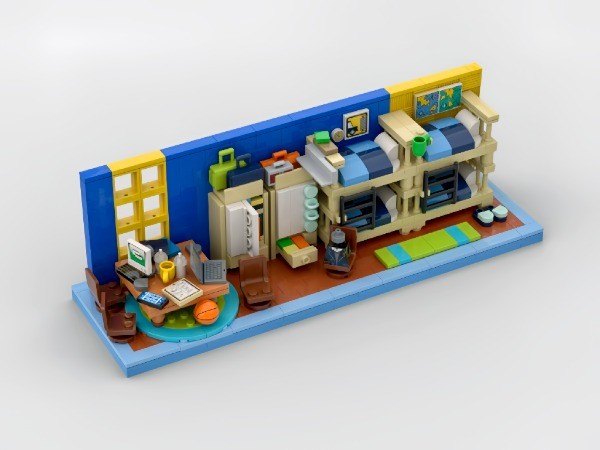 LEGO MOC BOY'S DORMITORY by mangosteenlll | Rebrickable - Build with LEGO