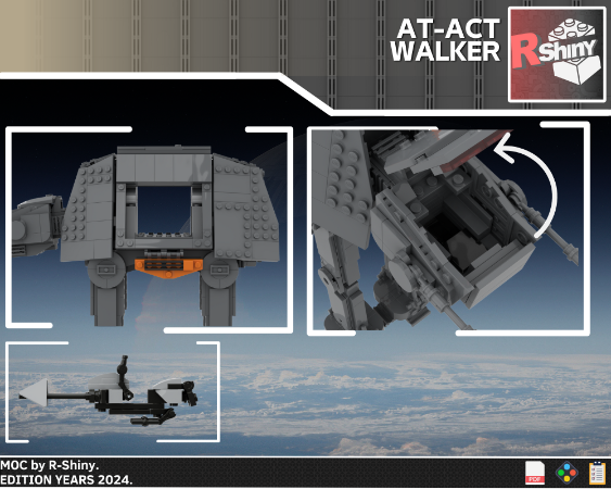 LEGO MOC AT-ACT Walker by R-Shiny | Rebrickable - Build with LEGO