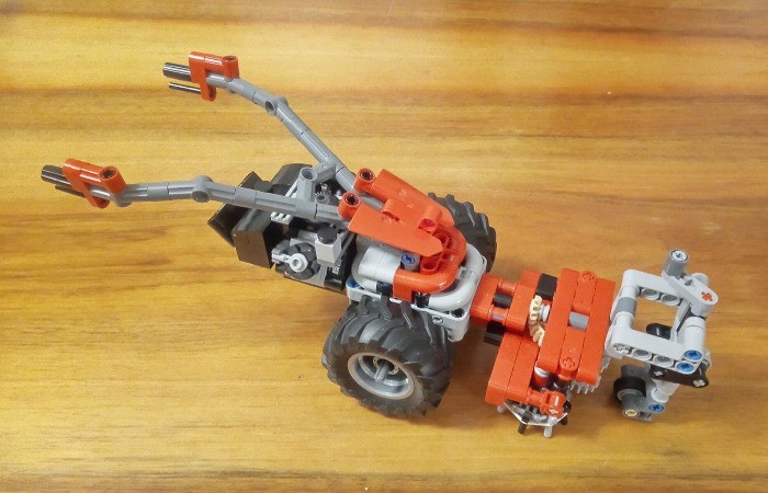 LEGO MOC Dual Rotary Weed Brush with Adjustable Support Wheel for ...