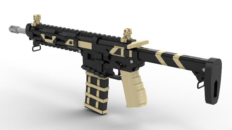 LEGO MOC AR-15 Custom Mod Tan by OzarOwl | Rebrickable - Build with LEGO