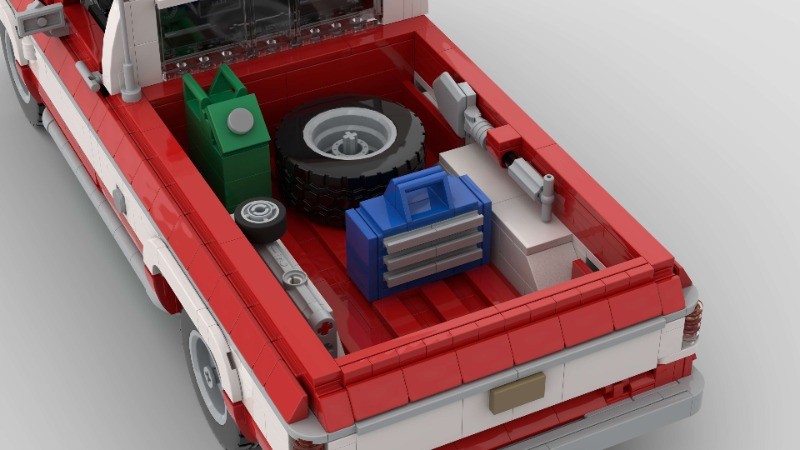 LEGO MOC-96608 Chevrolet K10 Silverado 1978 (orange-white) by Jeka ...