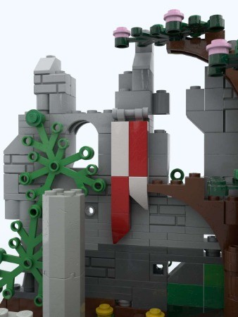 LEGO MOC Ruin Castle Diorama by Be the Brick | Rebrickable - Build with ...