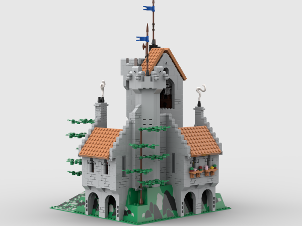 LEGO MOC Castle on raised base by PantelisManthos | Rebrickable - Build ...