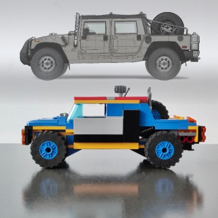 LEGO MOC Hummer H1 with spare tires and a real winch by foolsgoldsfish ...