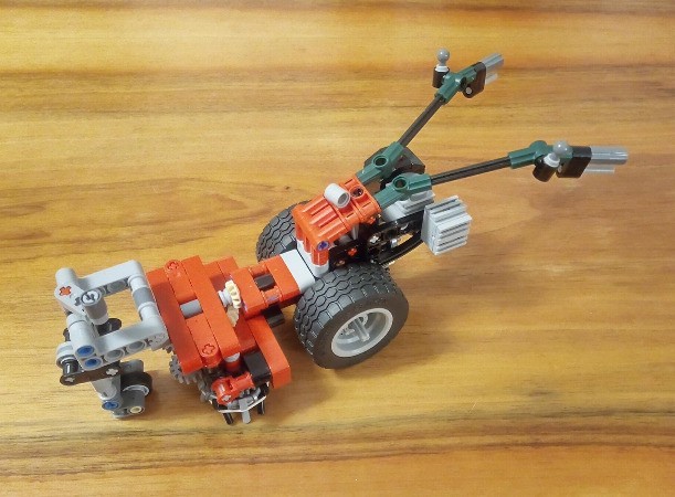 LEGO MOC Dual Rotary Weed Brush with Adjustable Support Wheel for ...