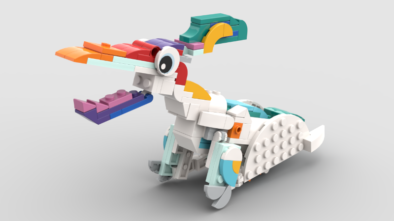 LEGO MOC-178953 Rainbow Pteranodon (LEGO 31140 Alternate) by pluTOMium ...