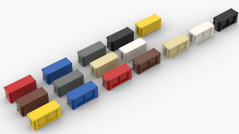 LEGO MOC 3 Shipping Containers by enfurnoh | Rebrickable - Build with LEGO