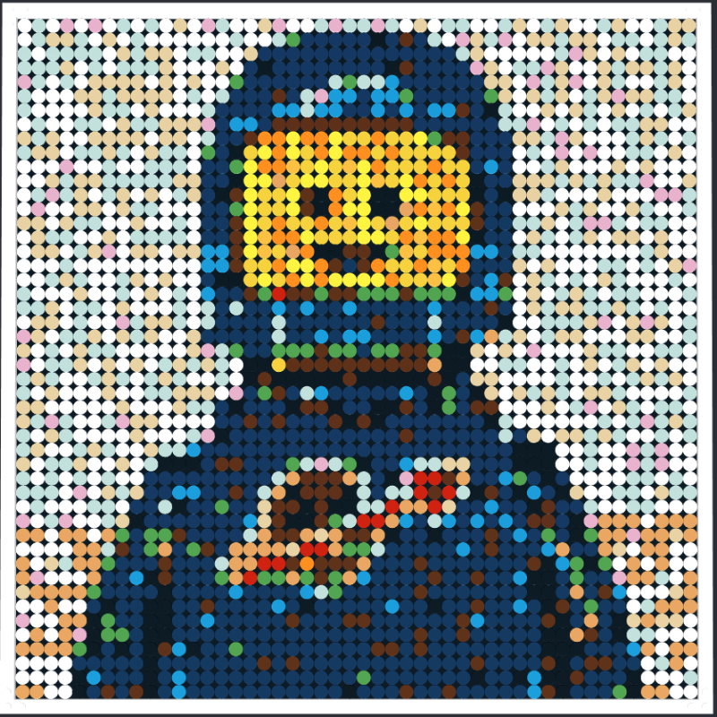 LEGO MOC 21226 Blue Lego Spaceman Art Project Mosaic by Brinvoraha ...