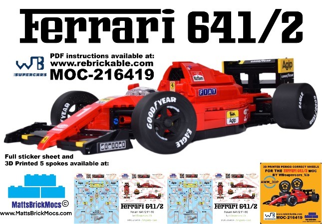 LEGO MOC Ferarri 641/2 F1-90 by WBsupercars_V.b | Rebrickable - Build ...