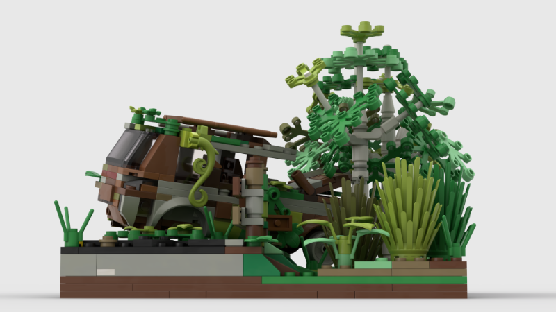 LEGO MOC Post-apocalyptic apocalypse - Forest Highway Scene (for ...