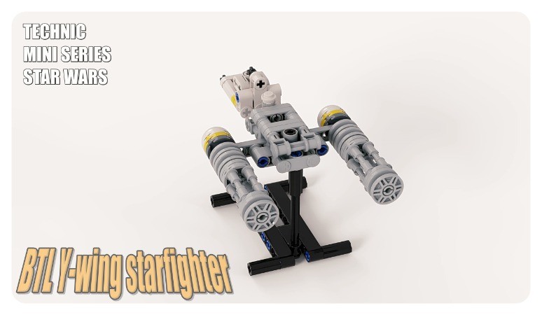 LEGO MOC TECHNIC mini Y-wing starfighter by pins_n_liftarms ...