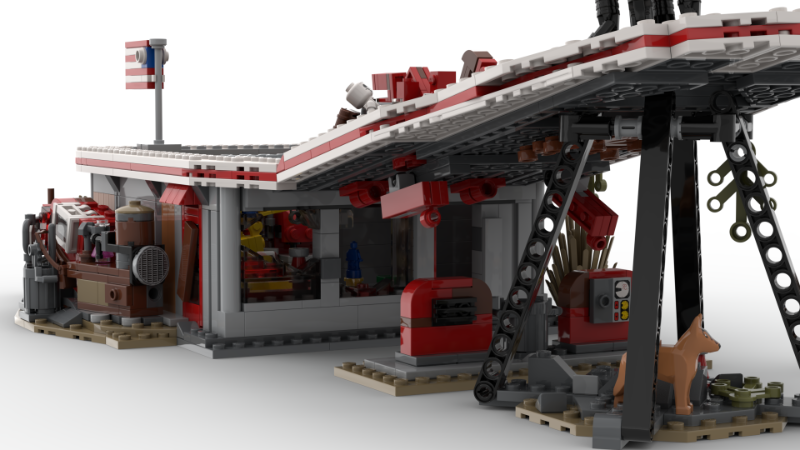 LEGO MOC Fallout 4 Red Rocket Truck Stop by Texta217 | Rebrickable ...