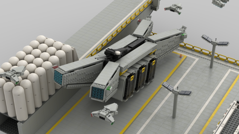 LEGO MOC Futuristic Military Port by Futurism_Lego | Rebrickable ...
