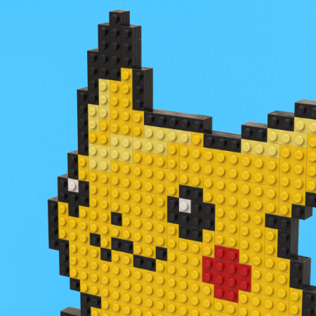 LEGO MOC Pikachu Pixel Art by brickfolk | Rebrickable - Build with LEGO