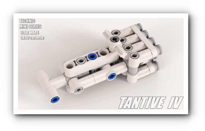 LEGO MOC TECHNIC mini TANTIVE-IV by pins_n_liftarms | Rebrickable ...