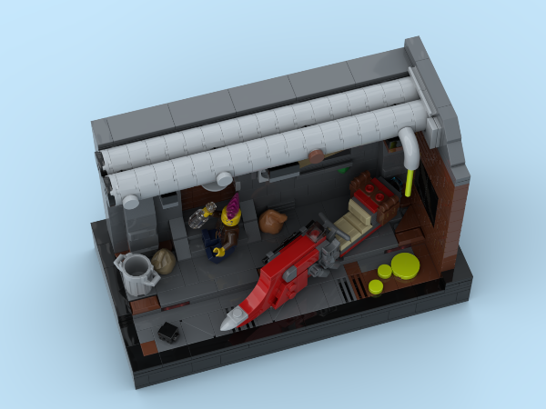 LEGO MOC Diorama "Resting in a back alley" by tingdrason | Rebrickable ...