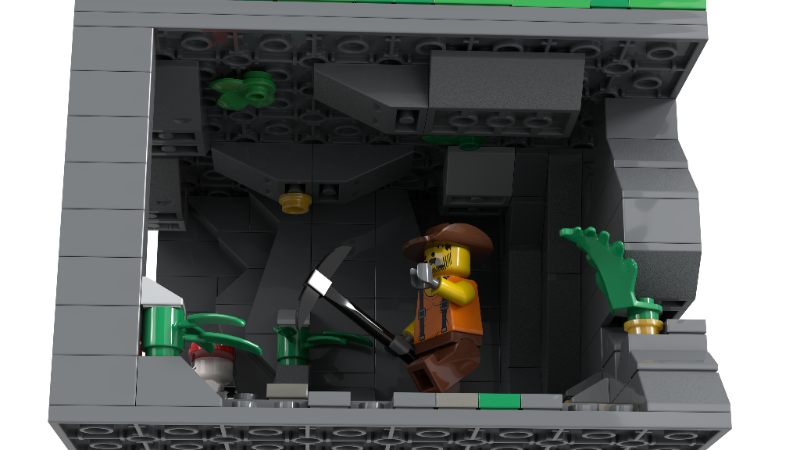 LEGO MOC Underground Mine by YellowDonut | Rebrickable - Build with LEGO